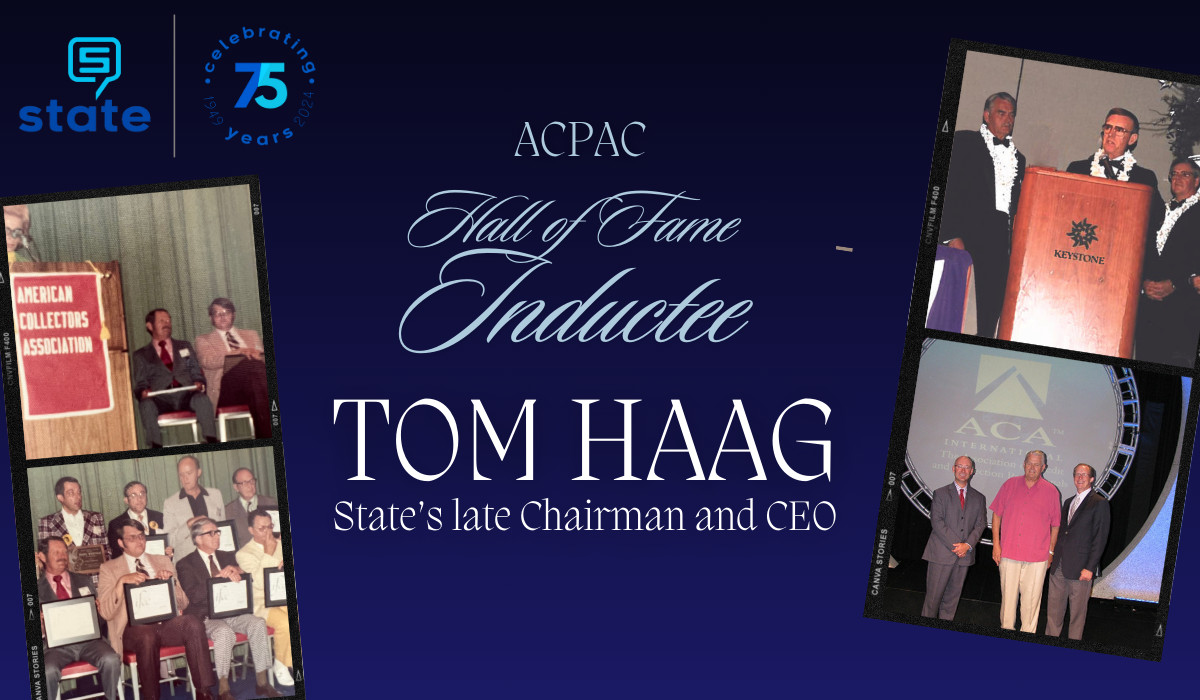 Tom Haag Honored by ACA International - State Collection Service, Inc.
